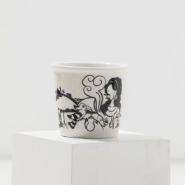 Qatari Woman Tea Cups (Black & White) | IN-Q by Qatar Museums