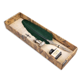 Dallaiti - Writing Set with Green Feather Pen | MIA Collection